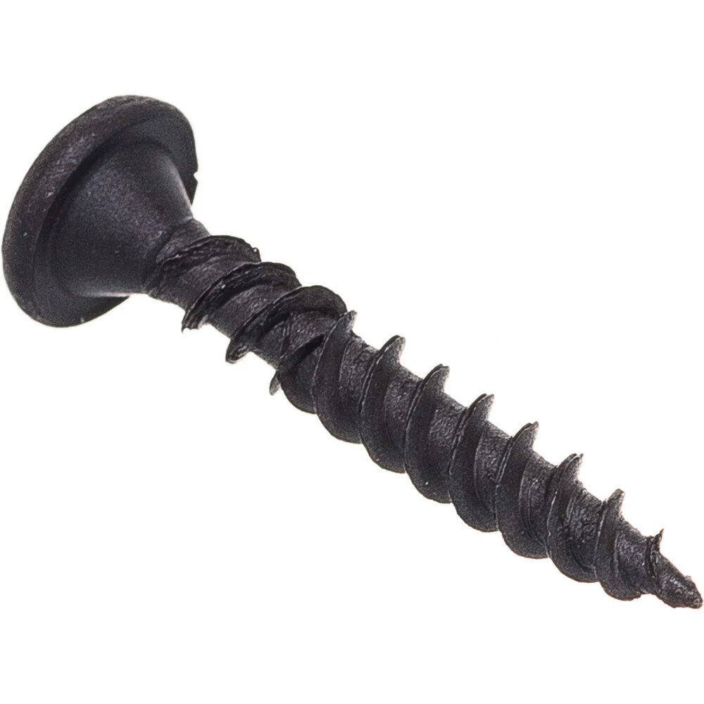 Саморез русский XTN потайная головка с острым наконечником, частая резьба, фосфатированное покрытие из стали