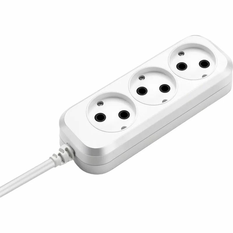Удлинитель Buro BU-PSL 3,5, W 5 м, 3 розетки, белый