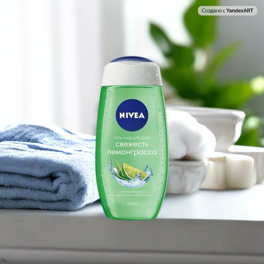 Nivea Гель для душа Свежесть лемонграсса, 250мл