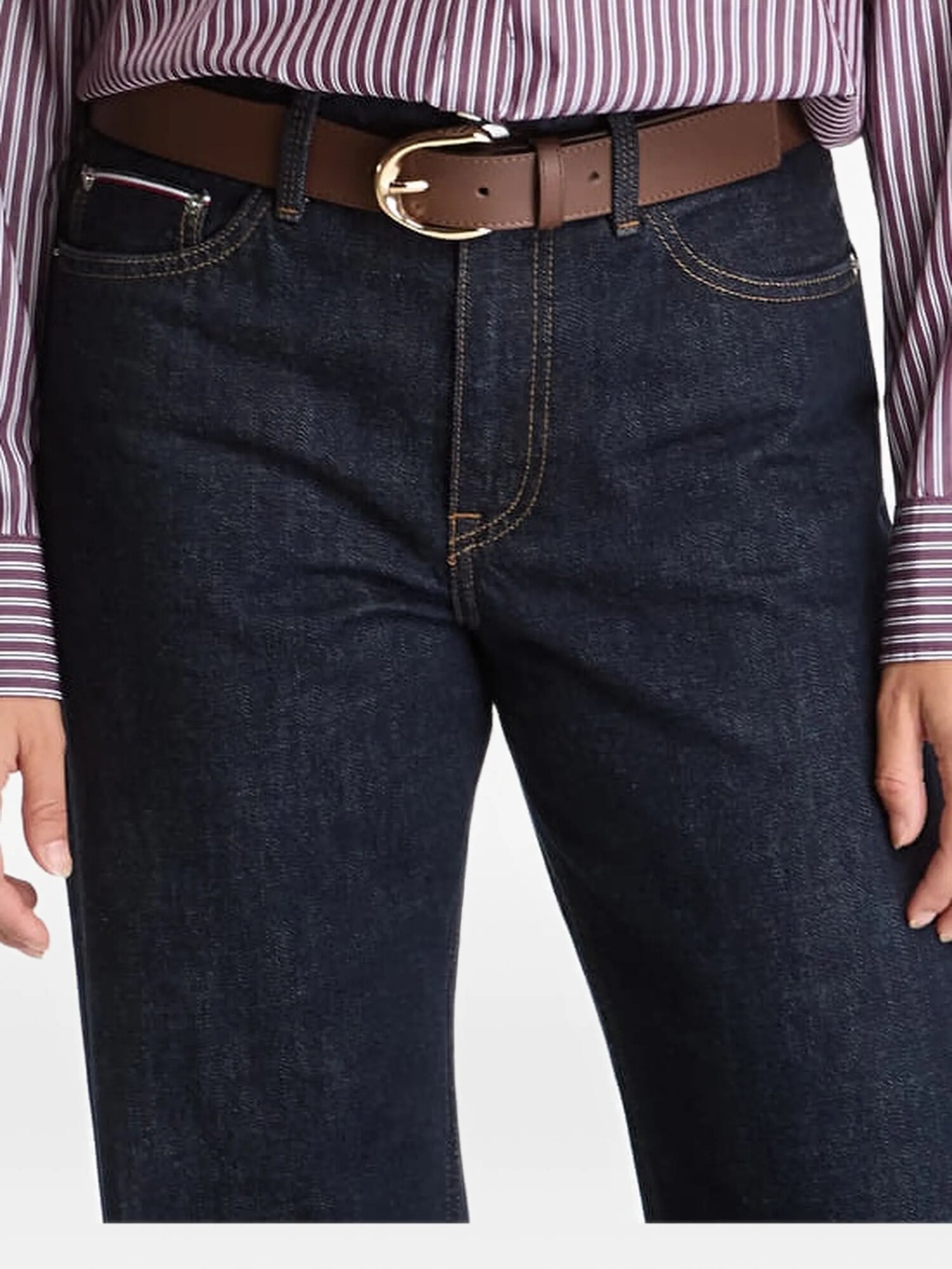 Рубашка Vertical-stripe logo-embroidered shirt