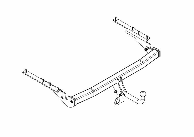Фаркоп AvtoS для TOYOTA RAV4 (только для версии Long) (2007-2012) с универсальной электрикой Smart(блок) и сертификатом в комплекте, арт.(TY 49+smart)