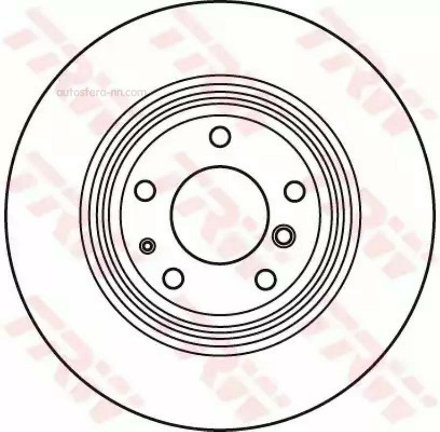 TRW DF4891 Диск тормозной задн ALPINA: ROADSTER (Z8) 02-\ BMW: 3 кабрио (E46) 00-, 3 купе (E46) 99-, 7 (E38) 94-01 , Z4 (E85) 03-, Z4 купе (E86) 06-, Z8 (E52) 00-03