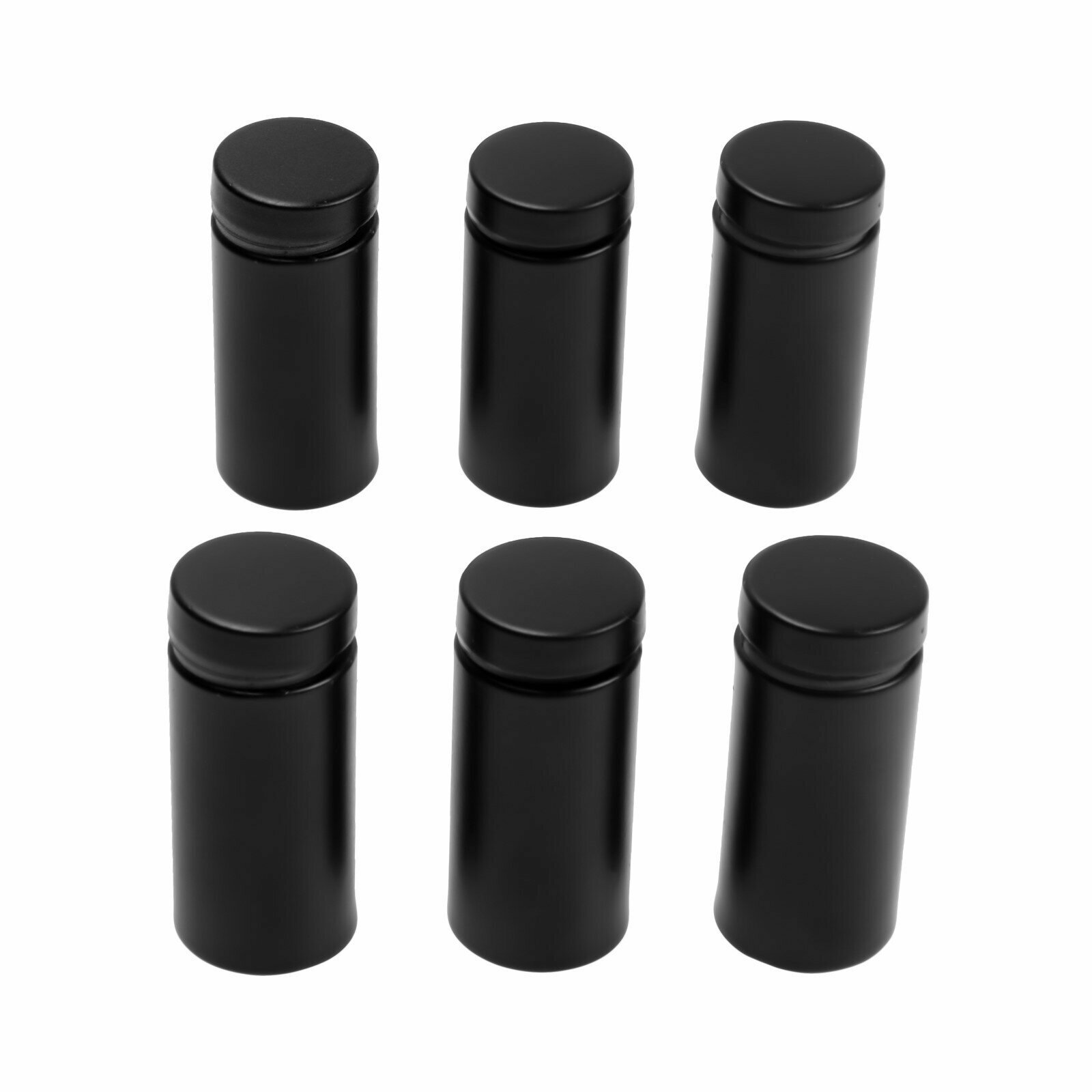 Дистанционный держатель для табличек, 19×40 мм, черный, набор 6 шт.