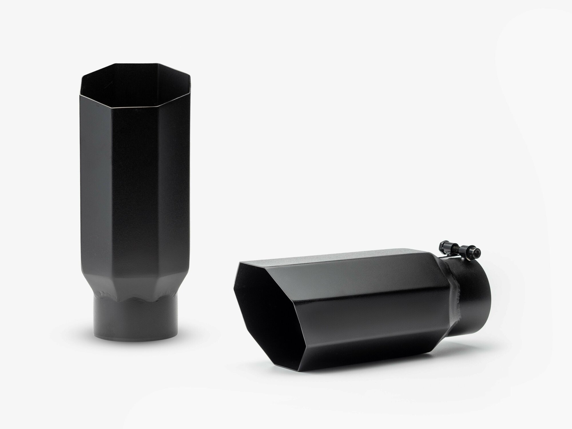 Насадки на глушитель Восьмигранные 76/100 Чёрные Матовые из нержавеющей стали для выхлопной системы автомобиля