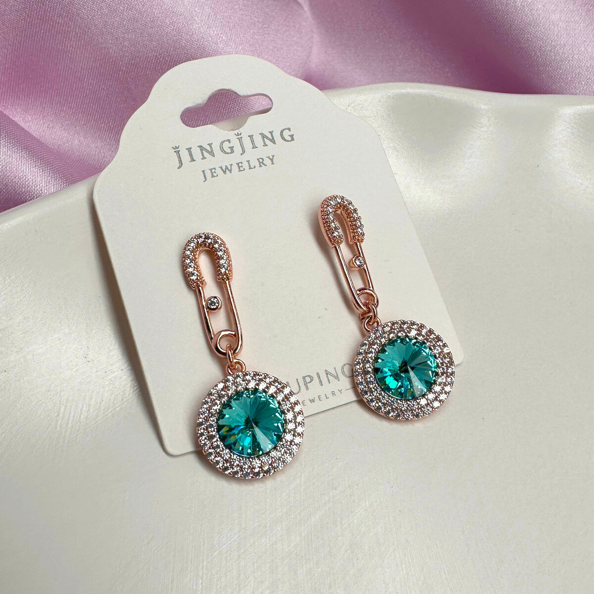 Серьги с подвесками XUPING JEWELRY, кристаллы Swarovski, циркон