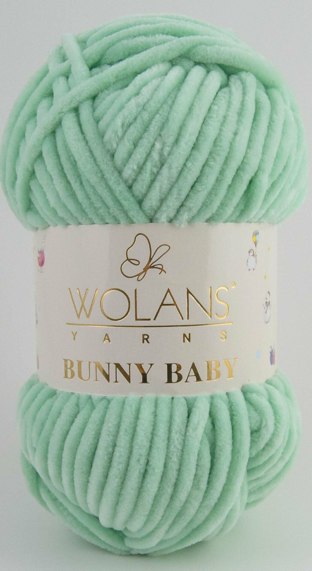 Пряжа для вязания Воланс Бани Бэби (Wolans Bunny Baby) цвет 10057 (57) мята яркая 100г/120м, комплект 1 моток