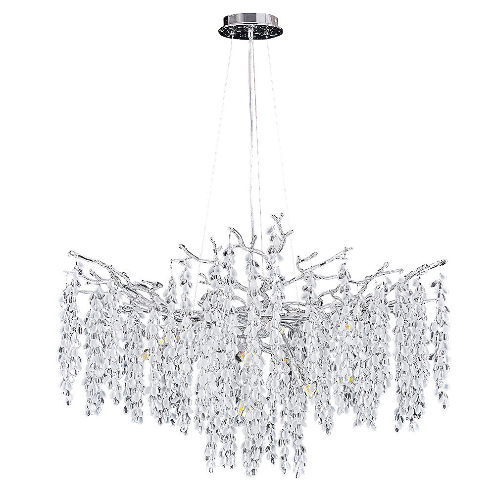 Подвесная люстра Divinare Salice 3135/26 SP-10, G9, кол-во ламп:10шт, Серебро