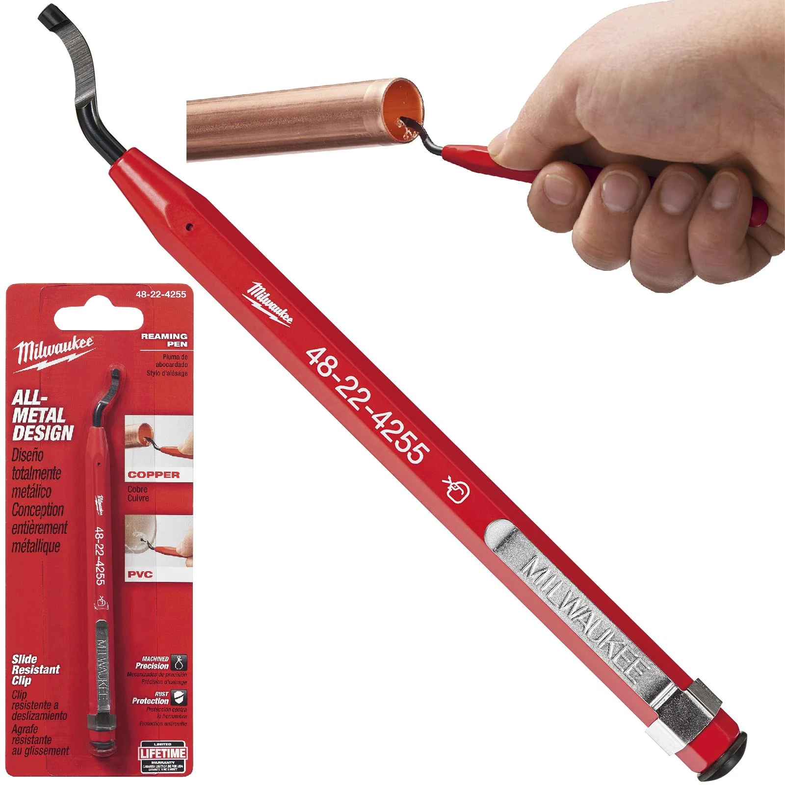 Гратосниматель Milwaukee 48224255 для труб из меди и ПВХ