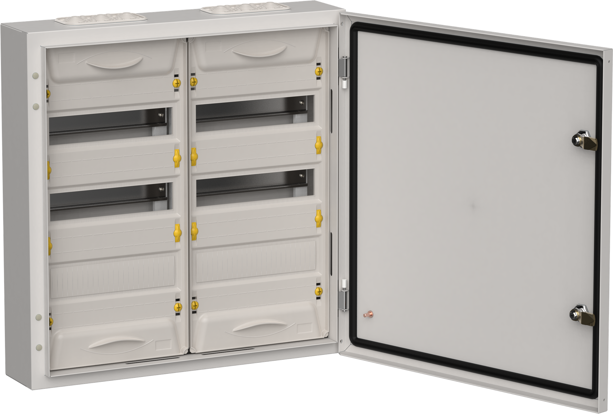 Щит распределительный IEK TITAN 5 ЩРн-72, навесной, металл, 585x570x140мм, IP54, серый, одна дверь