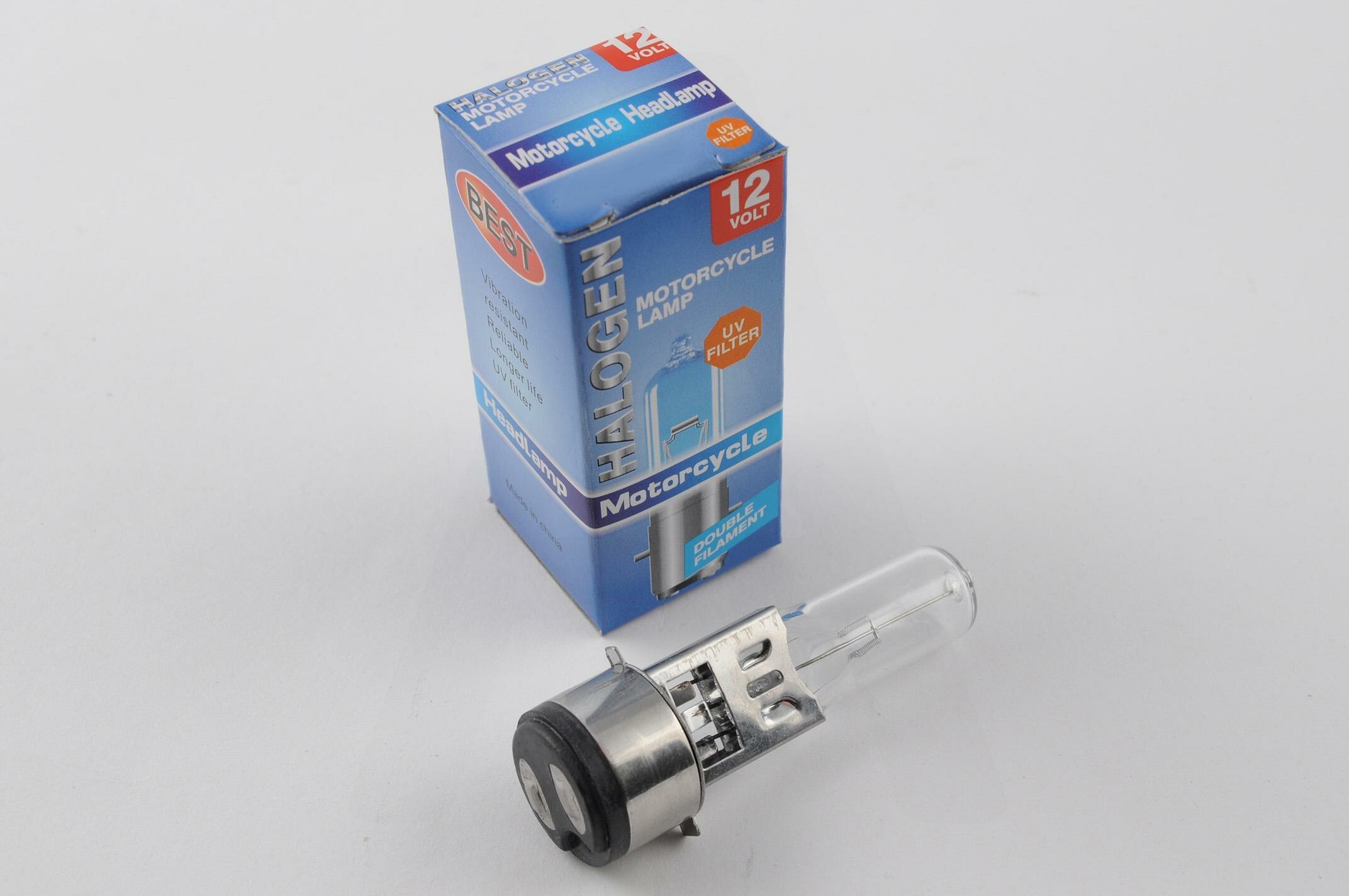 Лампа BA20D (2 уса) 12V 50W/50W (белая)