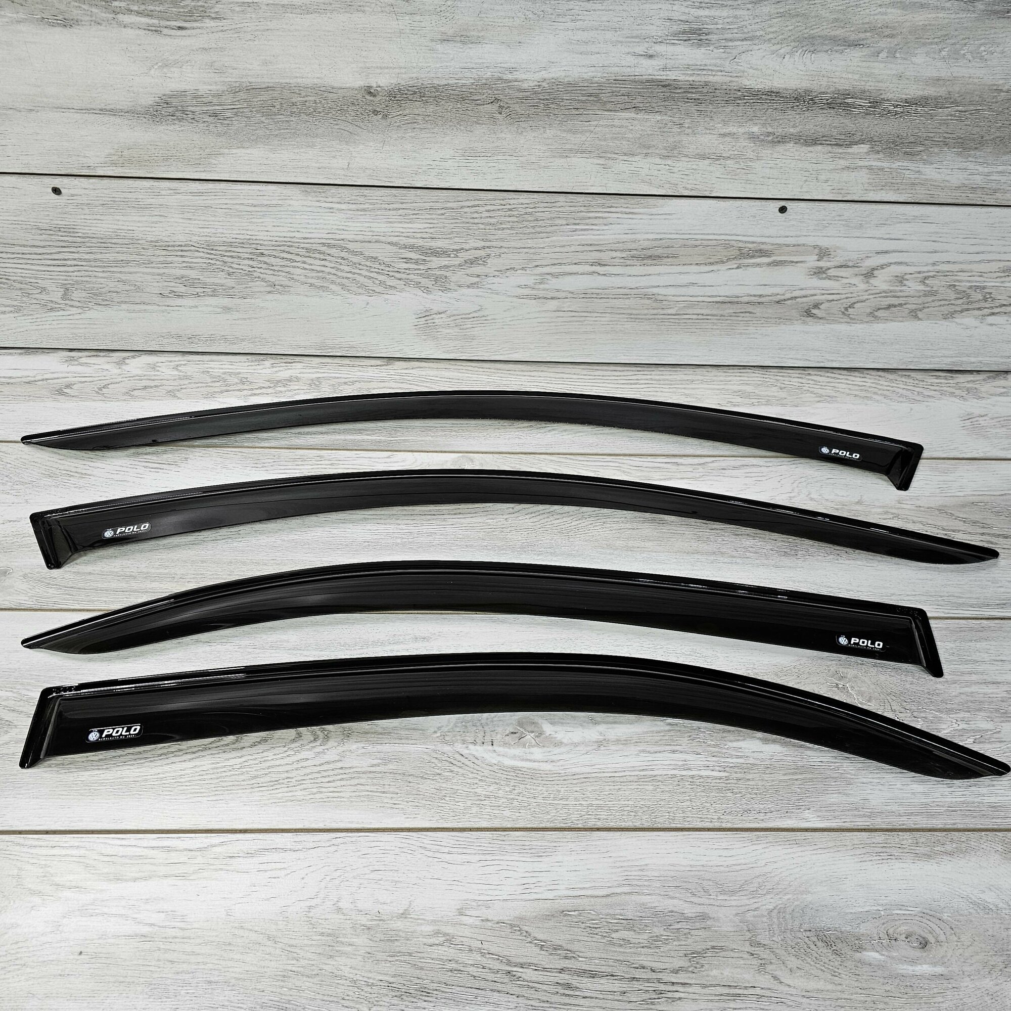 Дефлекторы (ветровики) окон на Volkswagen Polo 2020-2023 (Фольксваген Поло)