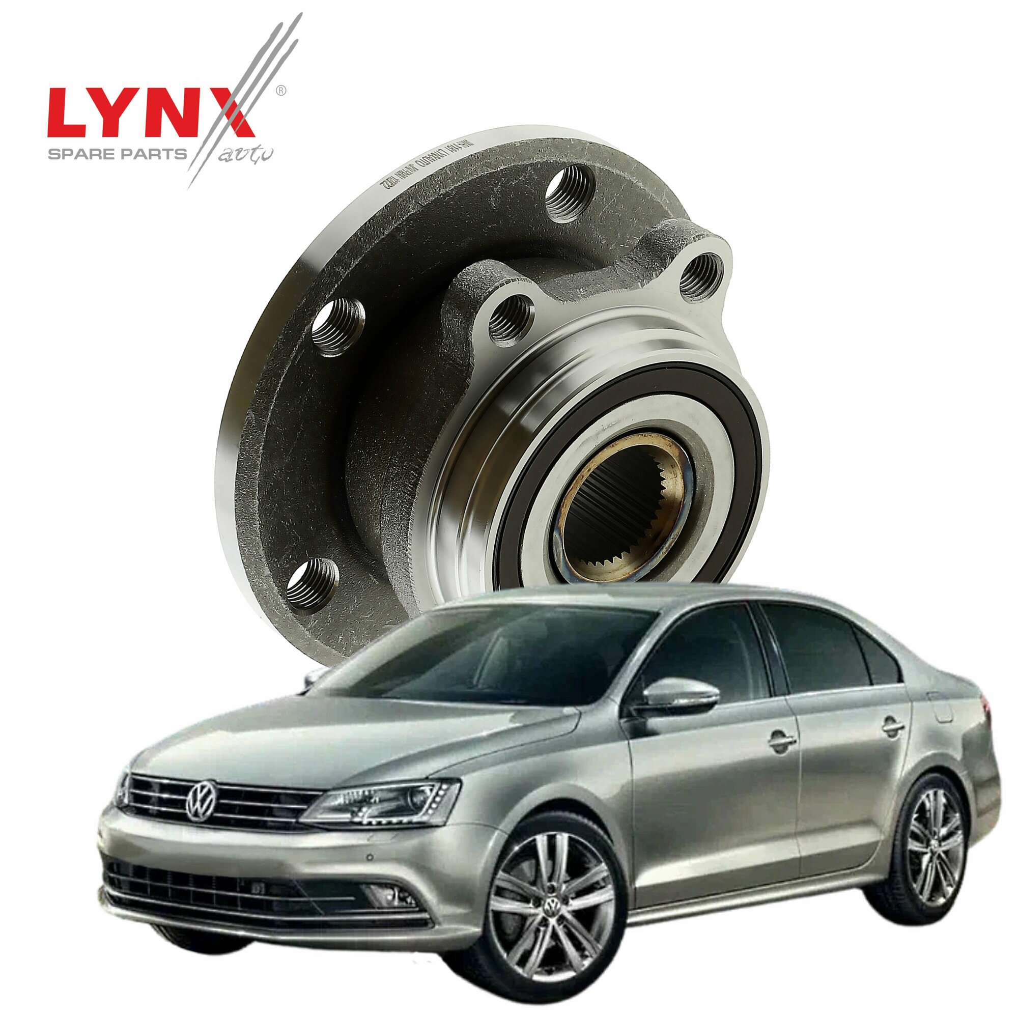 Ступица колеса Volkswagen Jetta (6) / Фольксваген Джетта 2010 2011 2012 2013 2014 2015 2016 2017 2018 / передняя, 1 шт LYNXauto