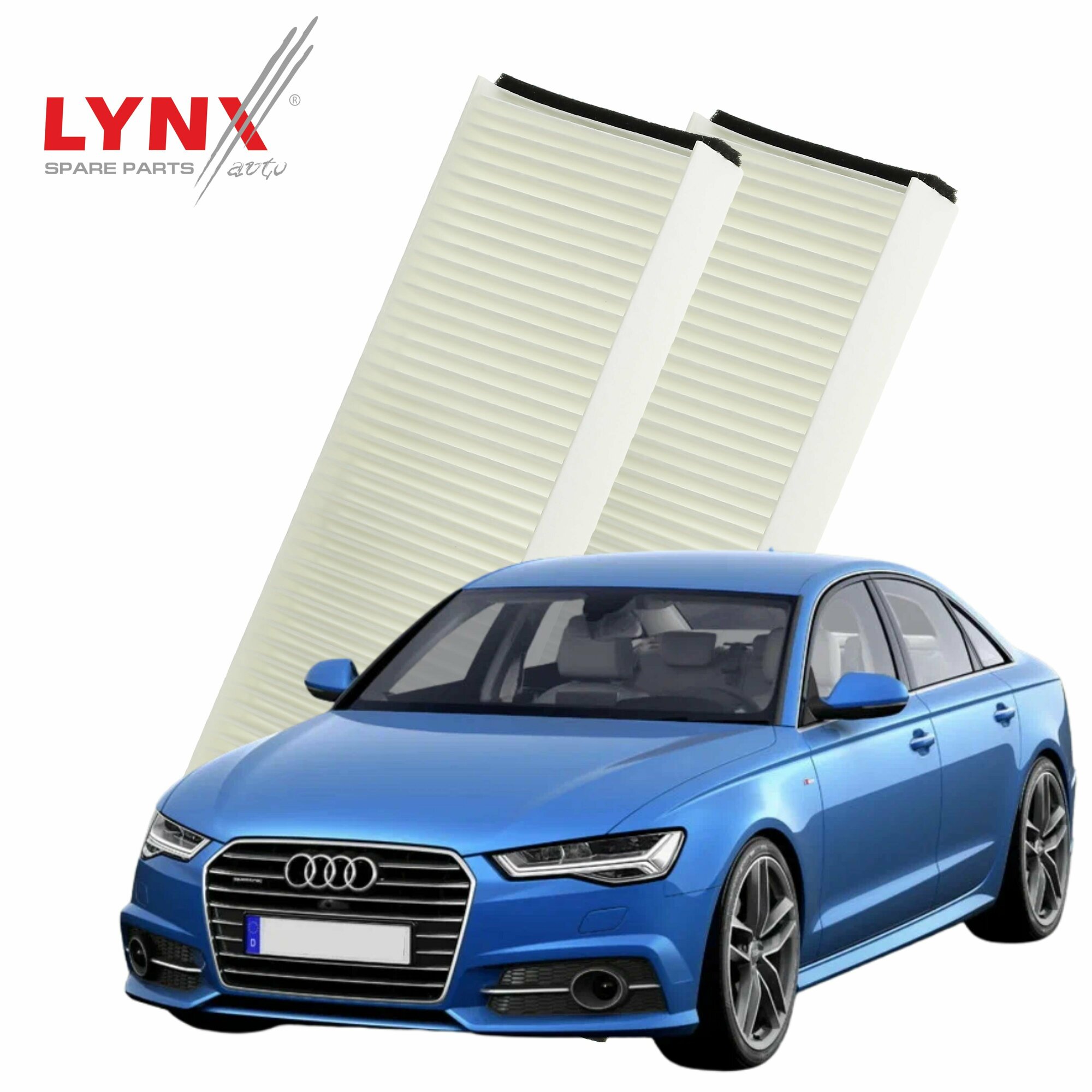 Фильтр салонный Audi A6 (4) / Ауди А6 2010 2011 2012 2013 2014 2015 2016 2017 2018 / 1шт LYNXauto