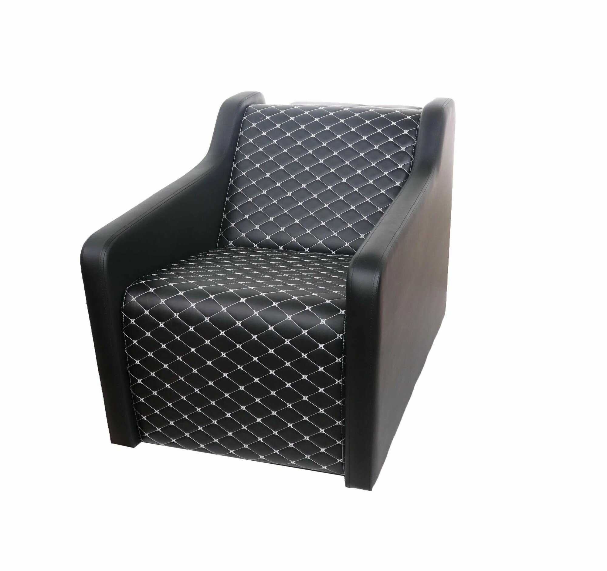 Парикмахерская мойка "Шакира", без раковины, черный цвет - белые ромбики