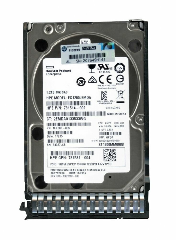 Жесткий диск HP 1.2Tb 10K 12G 781514-002 G8-G10