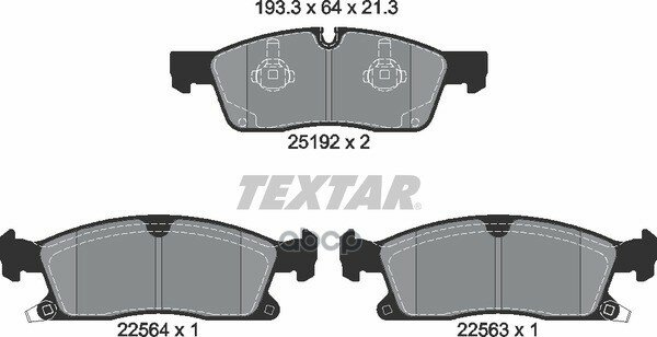 Колодки тормозные передние Textar арт. 2519207