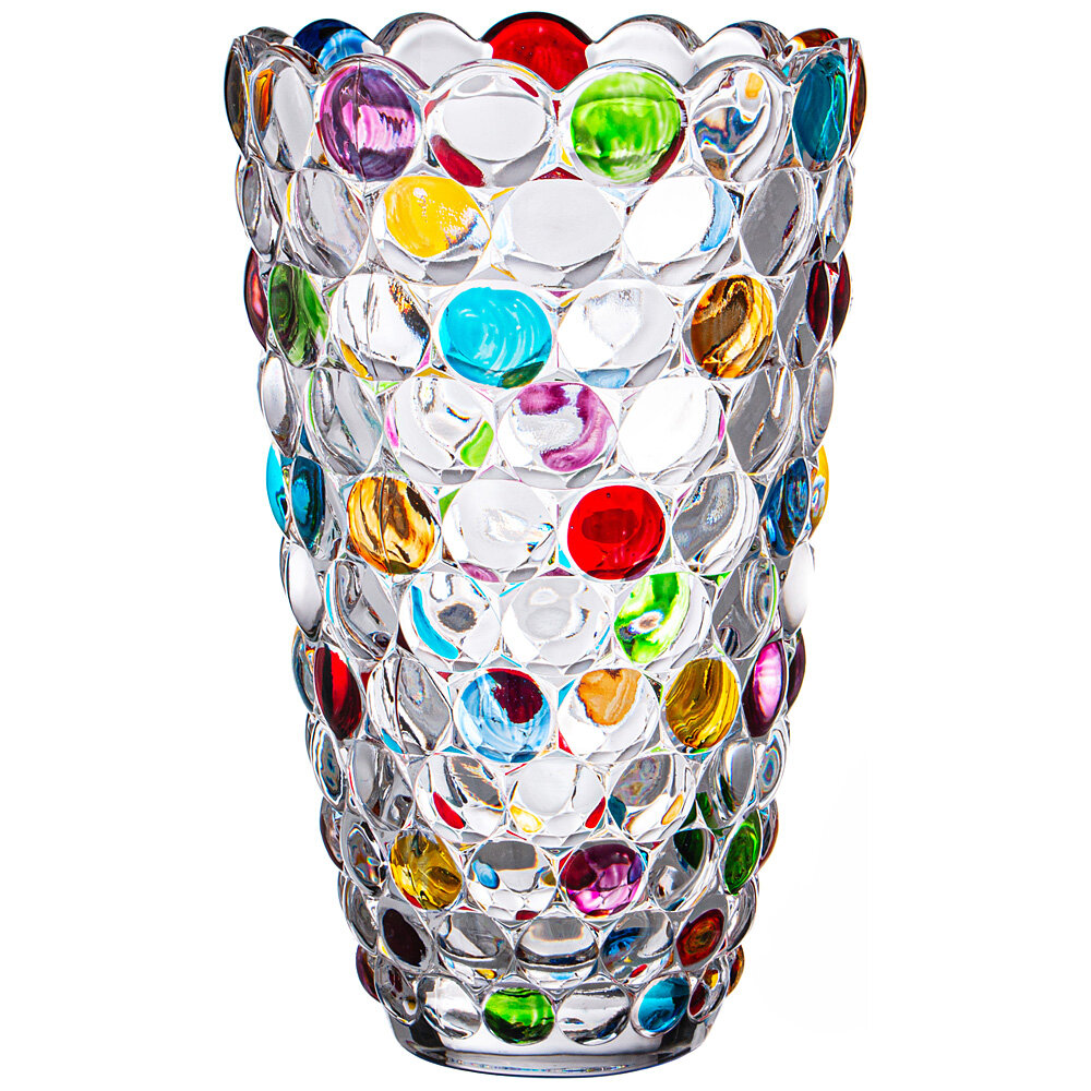 Ваза bubbles colored 15,2х15,2х23,8 см KSG-695-050