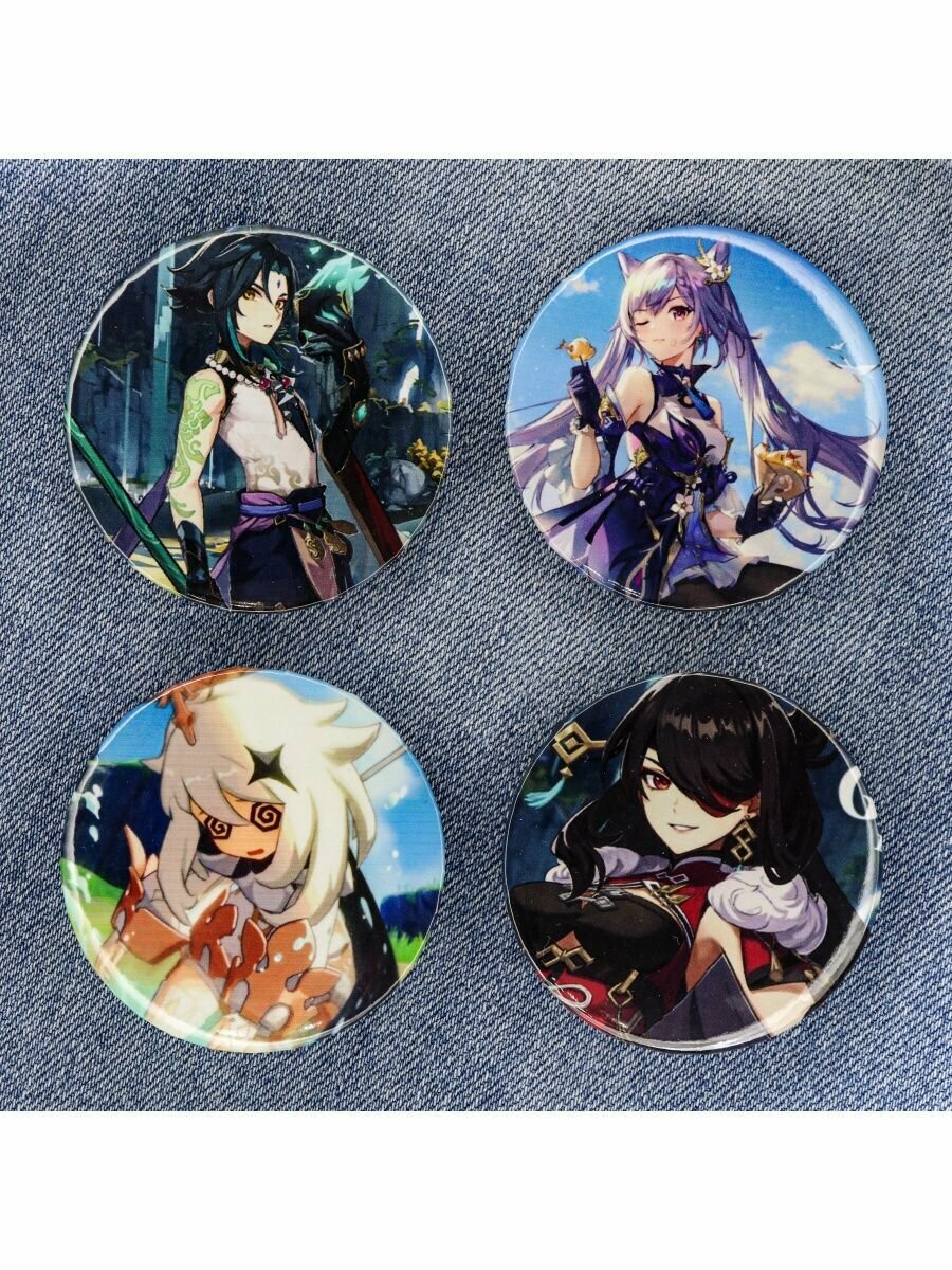 Набор значков аниме серии Genshin Impact