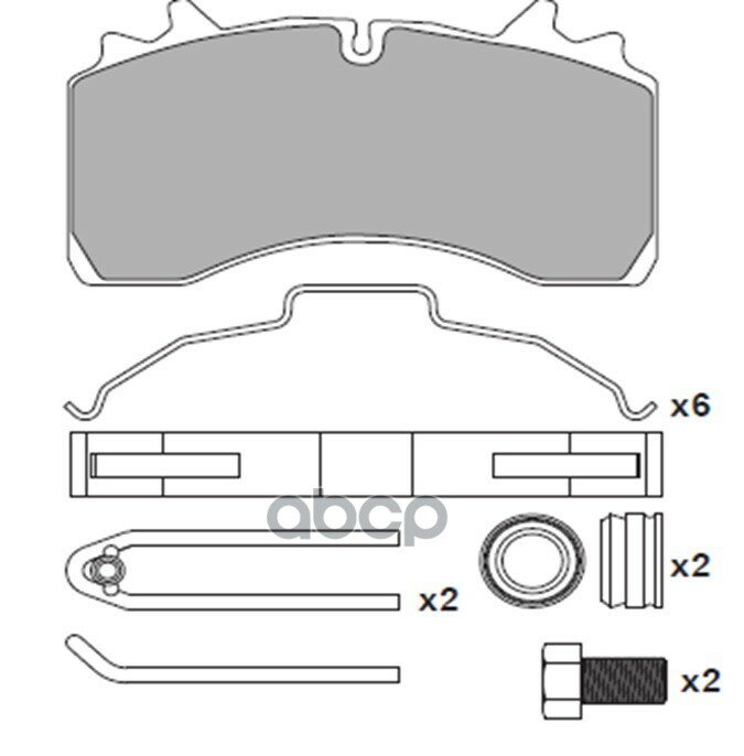 Колодки тормозные! WVA29162 c р/к , перед/зад дисковый тормоз Wabco PAN 22-1 DAF/SAF WUHLERMANN арт. 31010026