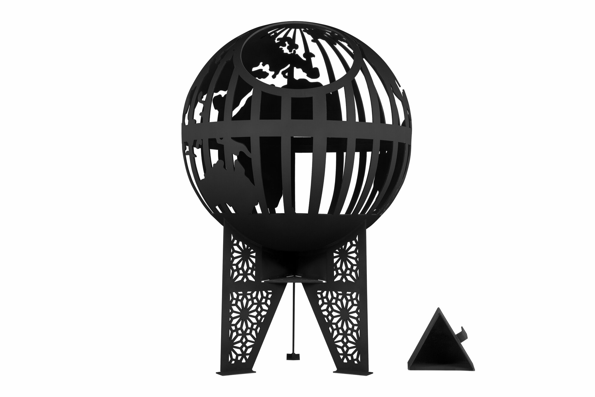 Костровая чаша "Сфера для костра Карта мира" диаметром 80см и толщиной металла 6мм