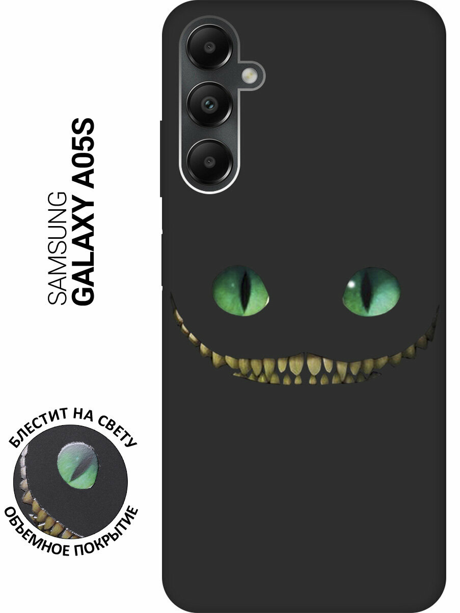 Силиконовый чехол на Samsung Galaxy A05s / Самсунг А05с с рисунком "Cheshire Cat" Soft Touch черный