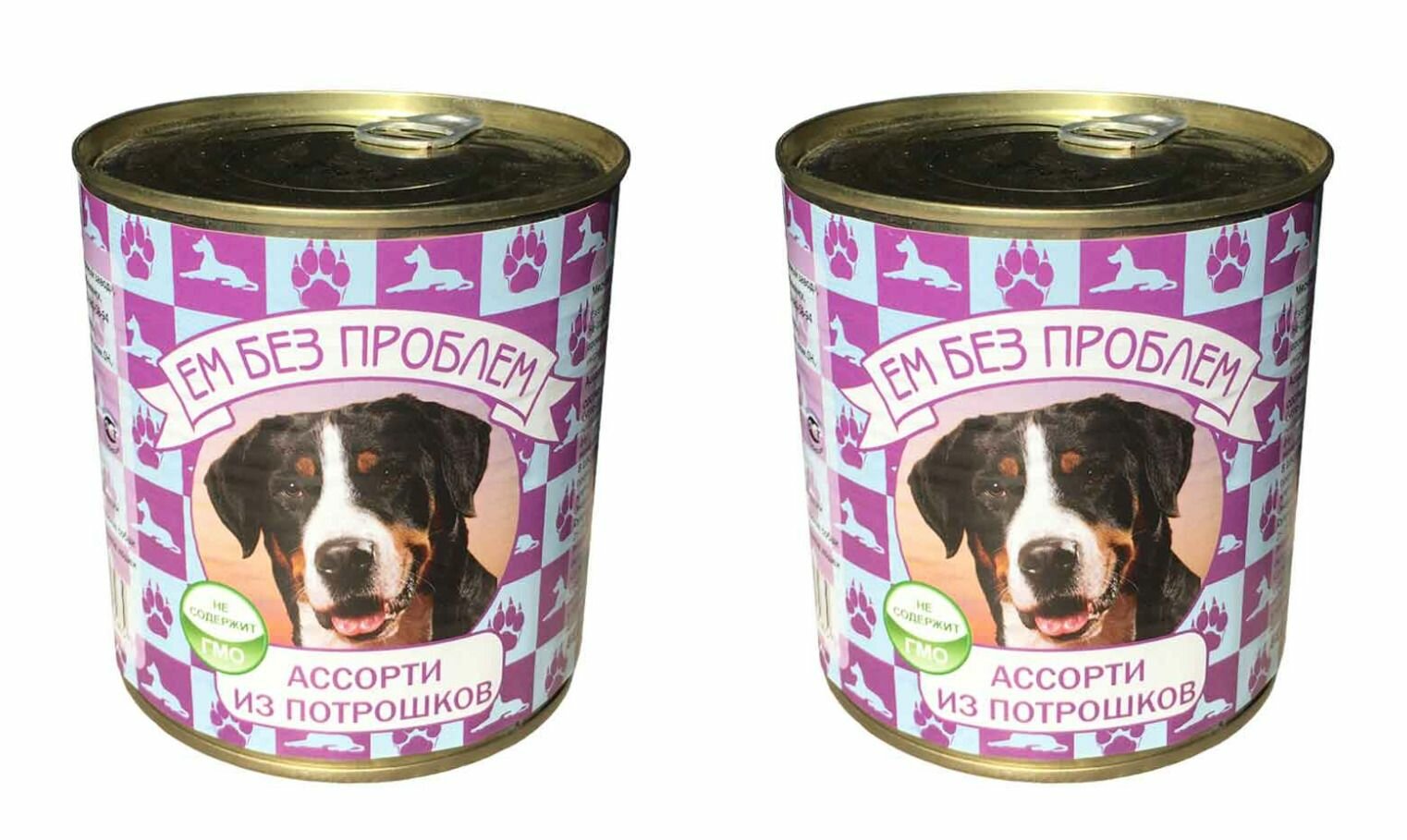 Ем без проблем консервы для собак Ассорти из потрошков,750 г,2 шт