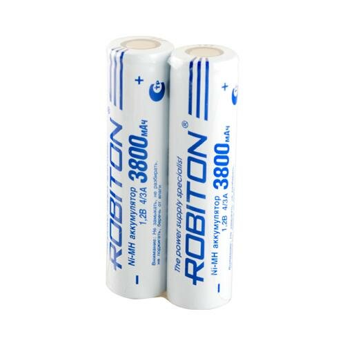 Аккумулятор Robiton 4/3A Ni-Mh 3800mAh 1.2v (d17mm*67mm) 3800MH4/3A-2, 2шт.