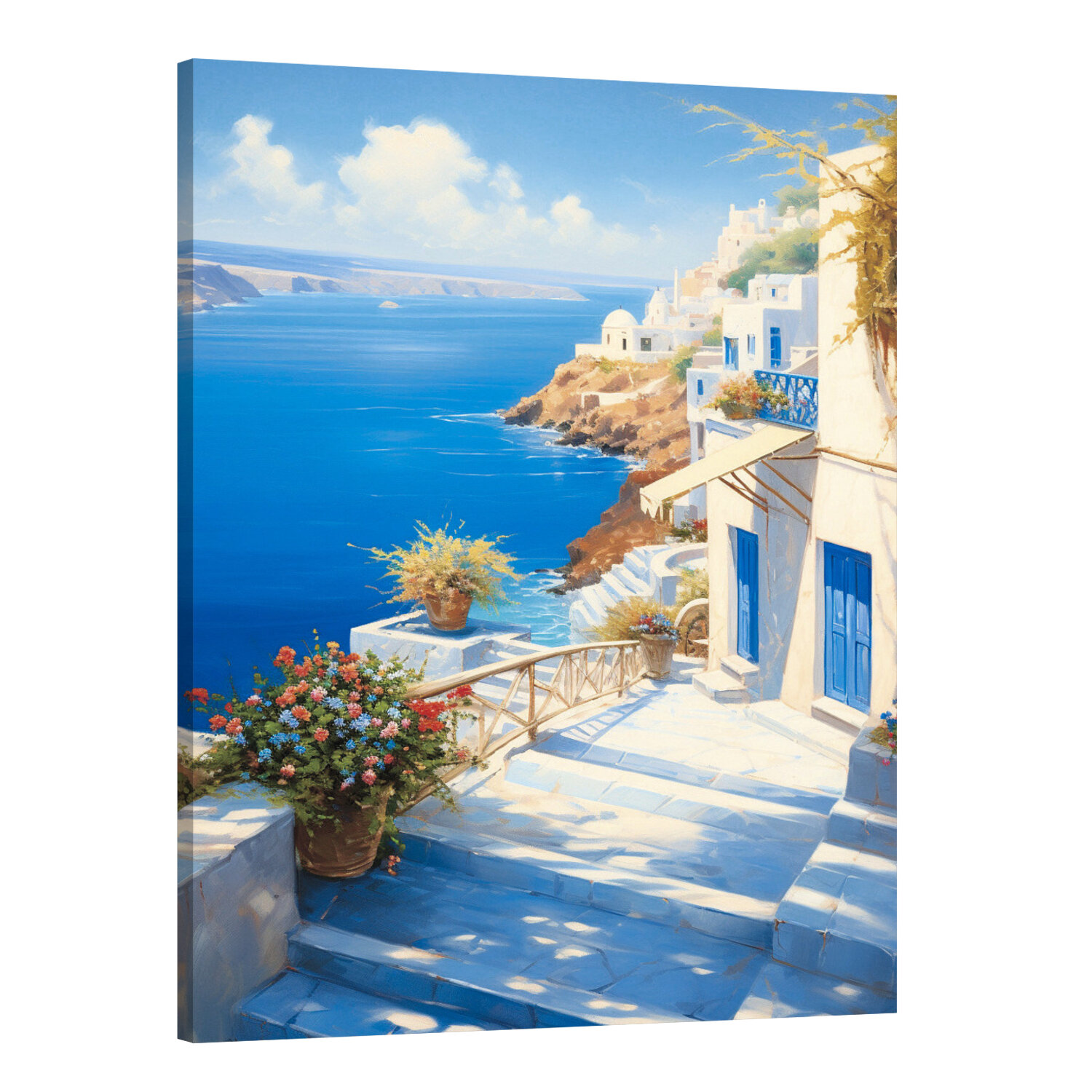 Интерьерная картина 50х70 "Греция в объятиях моря"