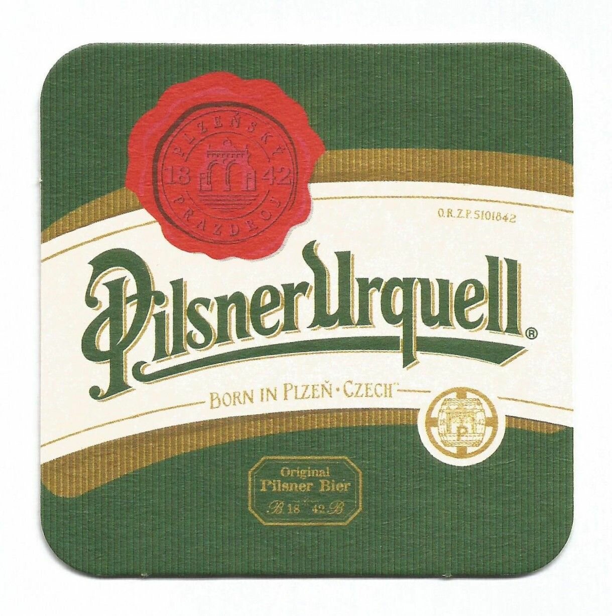 Бирдекель (костер) Чехия Pilsner Urquell (подставка под пивной бокал)