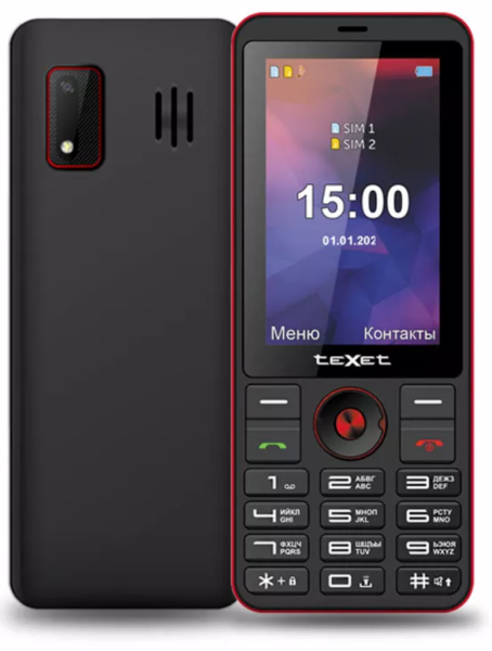 Телефон Texet TM-321 Dual Sim Black-Red (Черный-Красный) — купить в ...
