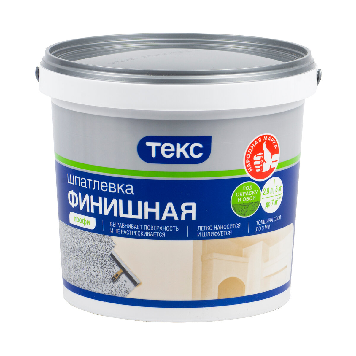 Шпаклевка финишная для г/к 5кг текс