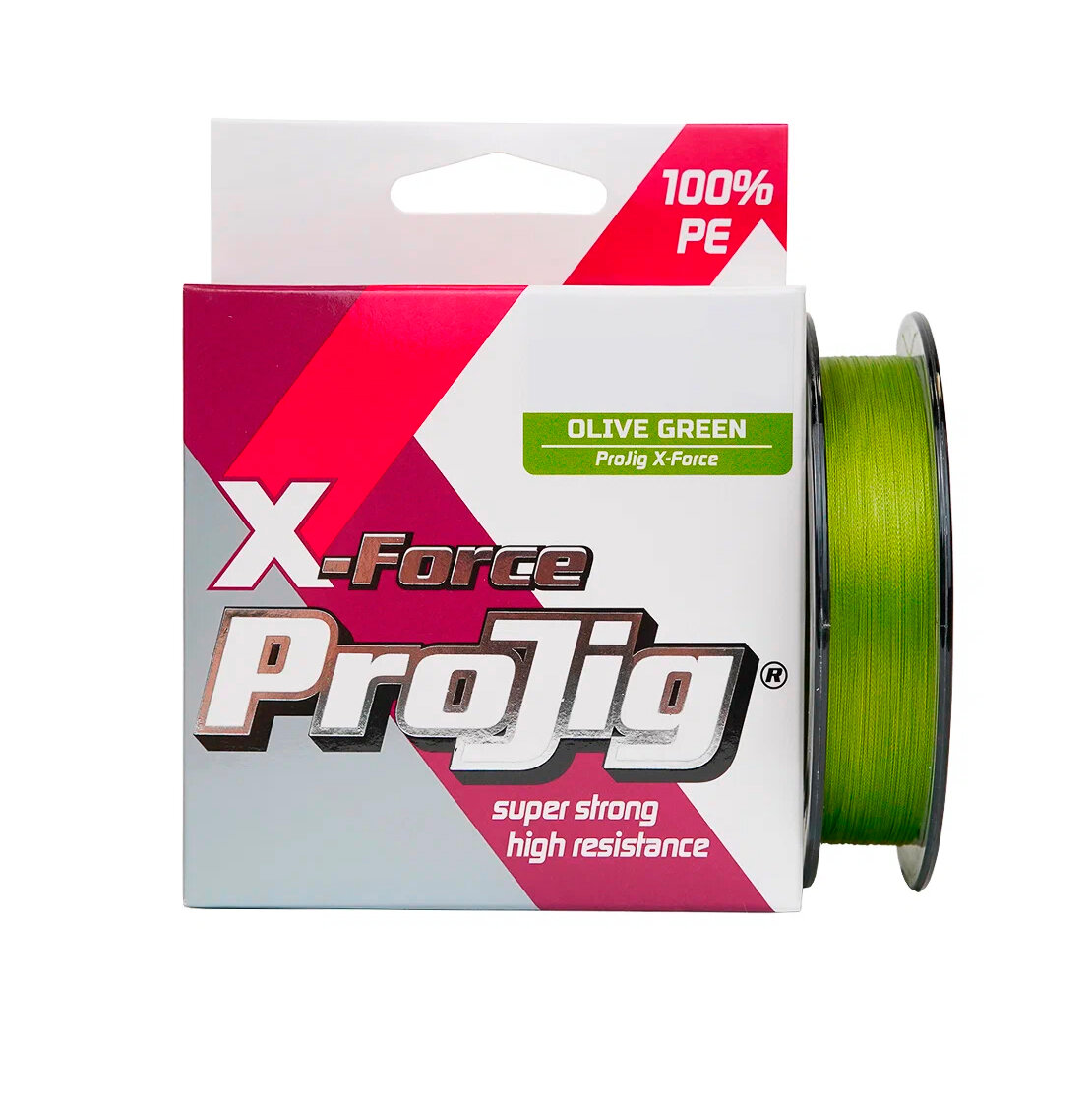 Плетеный шнур ProJig X-Force, 0.24 мм, 17.0 кг, 100 м, хаки