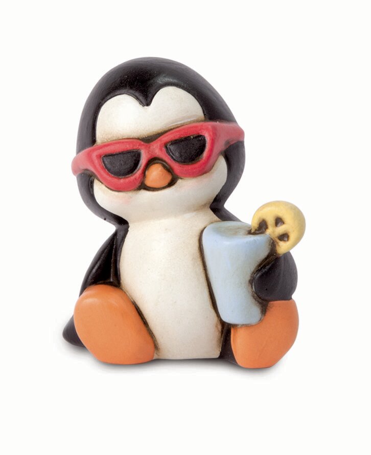 Фигурка керамическая пингвин в отпуске Ping e Pong EGAN Италия