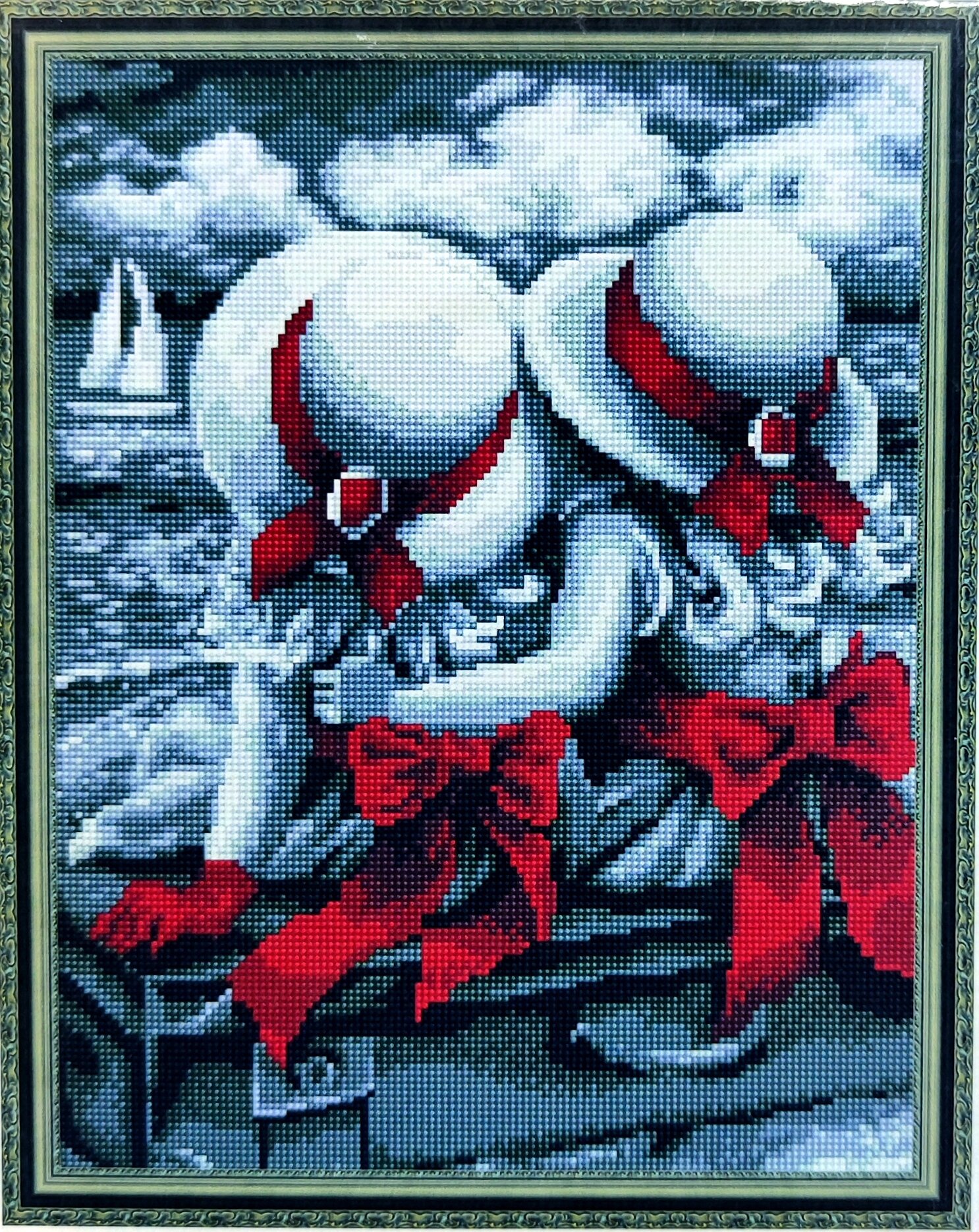 Алмазная мозаика Paintboy "Морской пейзаж", круглая, 40х50 см