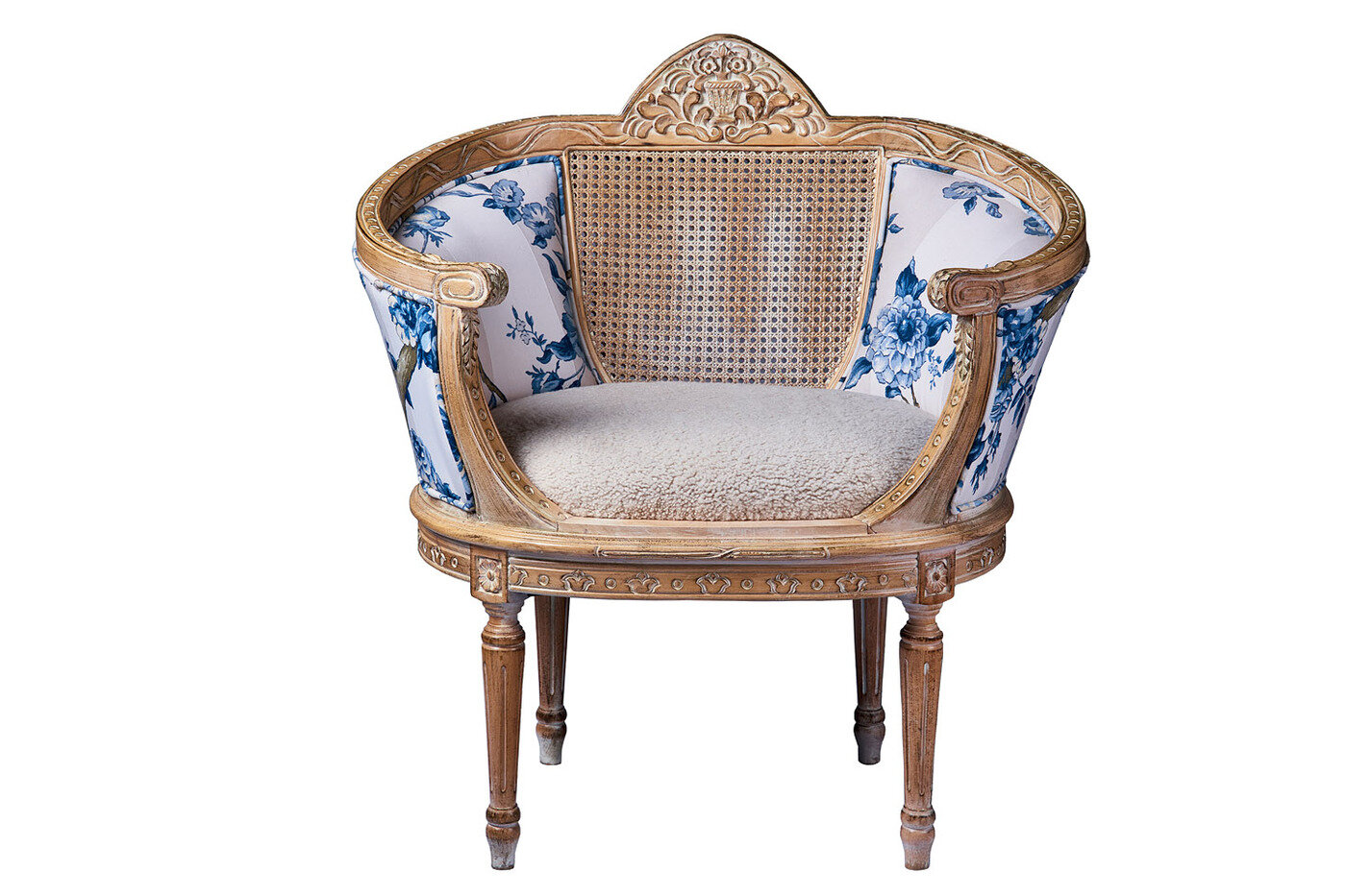 Кресло Nancy, бежевый, орех ALP00001254