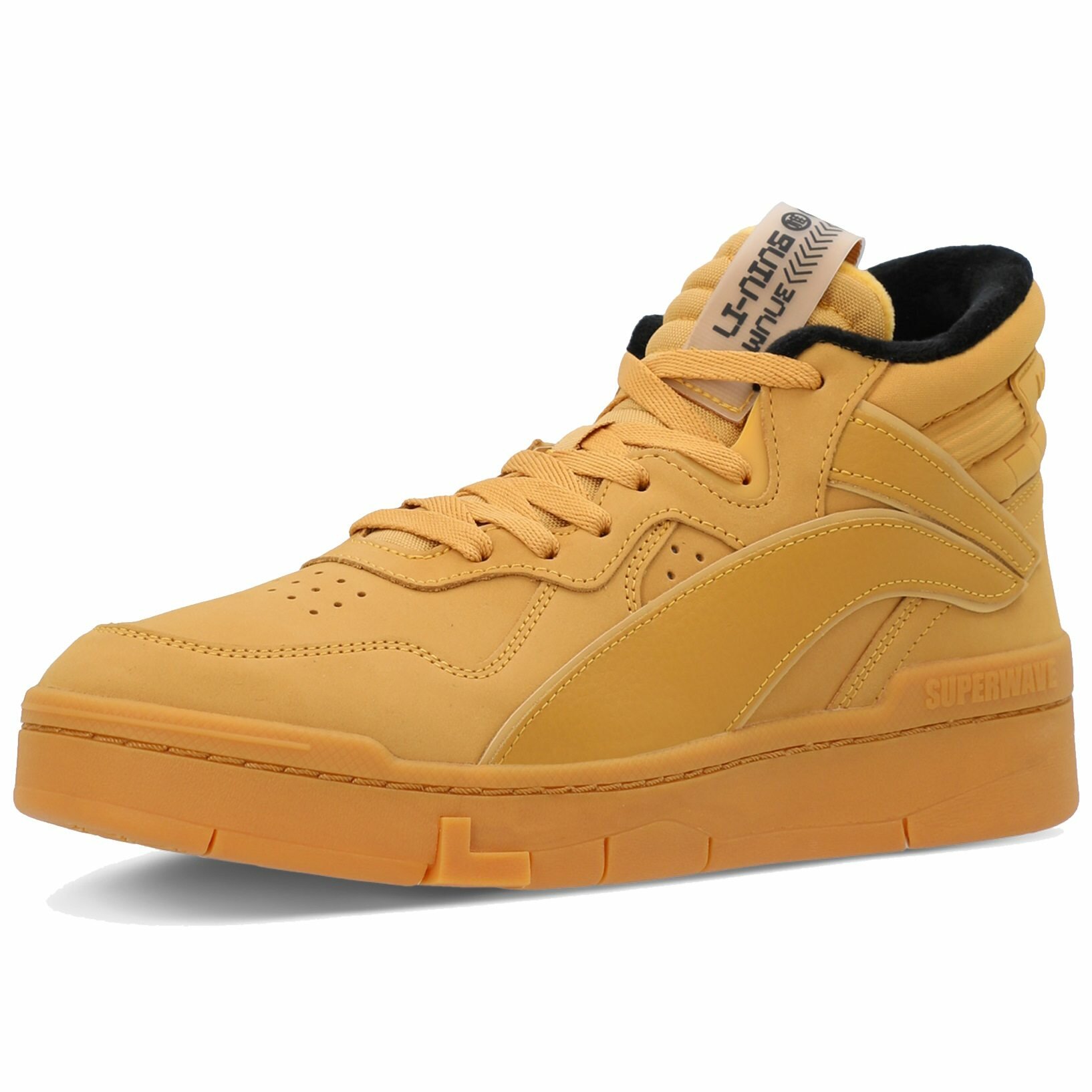 Кроссовки LI-NING WAVE MID LEATHER, размер 39, желтый — фото 1