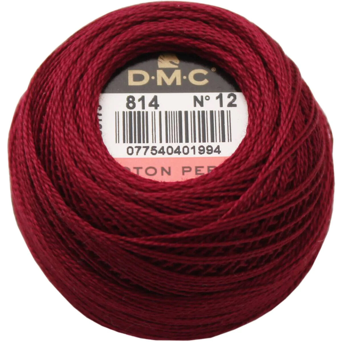 Нитки для вышивания DMC PEARL COTTON (Артикул 116, № 12, цвет: 814 Темно-Гранатовый, 10 гр. / 120 м.)