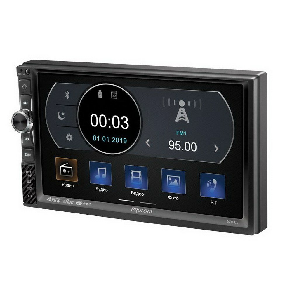 Автомагнитола prology mpv-310, 7, 2din, usb, sd, mp3, bt