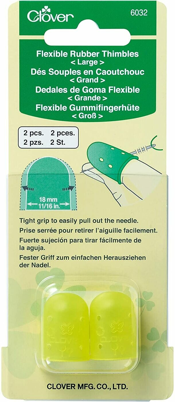Гибкий пластиковый наперсток Clover 2 шт.