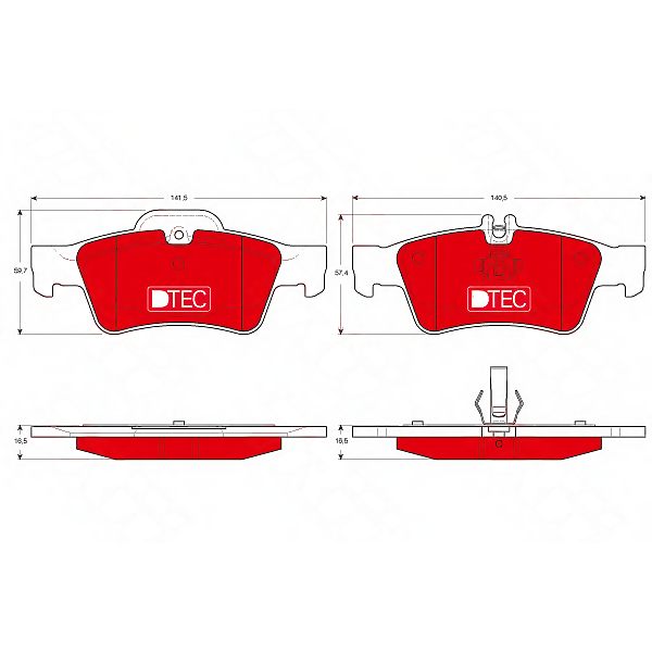 TRW GDB1546DTE (0004230230 / 0034205120 / 0044204420) колодки тормозные дисковые