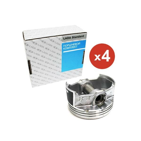 Поршневая группа кт. (4 шт.) ВАЗ-21126 основной размер 82,0 группа D (дв. 1,6 л, 16V)