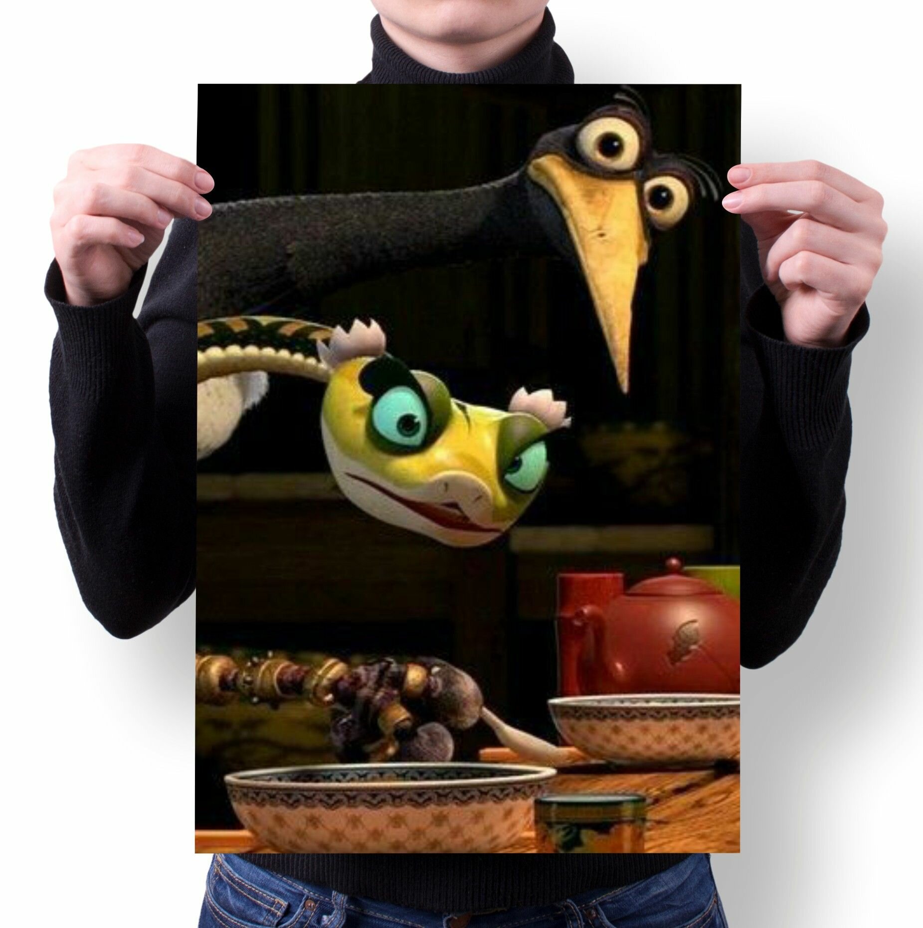 Плакат формата А3 с принтом "Кунг-фу Панда"