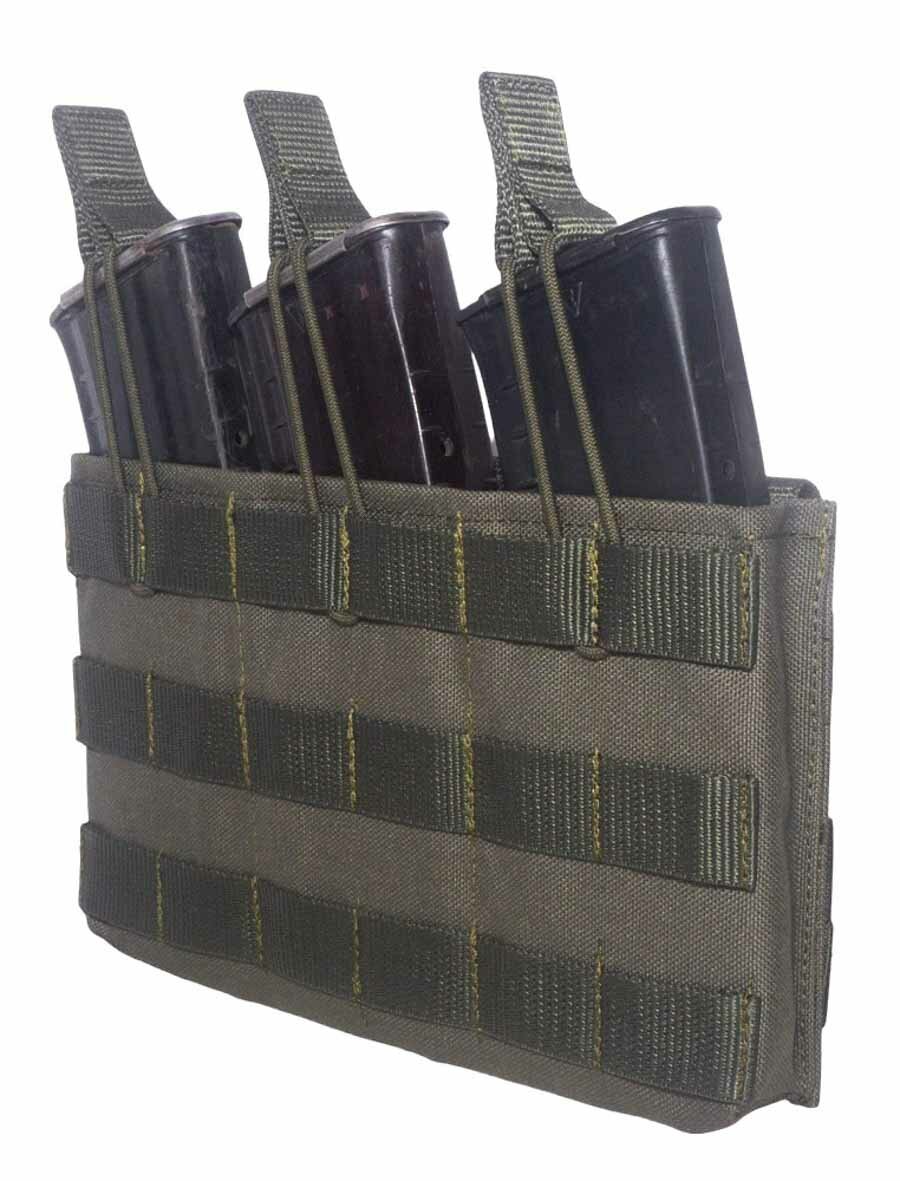 Подсумок под 3 магазина Strike, без клапана, цвет олива кордура