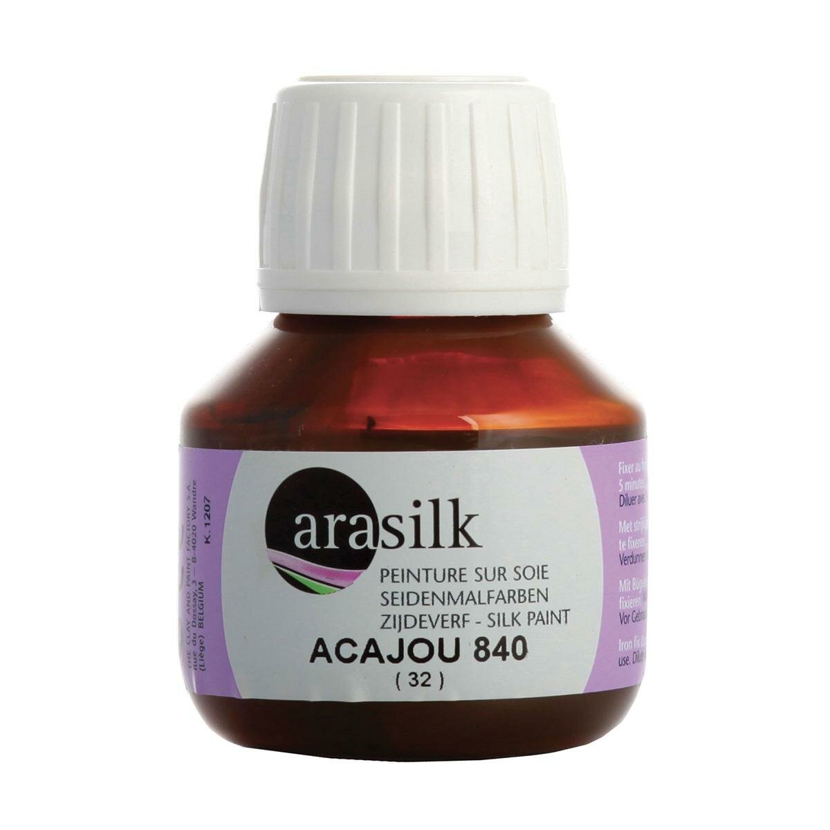Краска для шелка H Dupont "Arasilk", цвет 840, Красное дерево, 50 мл, DU0170050