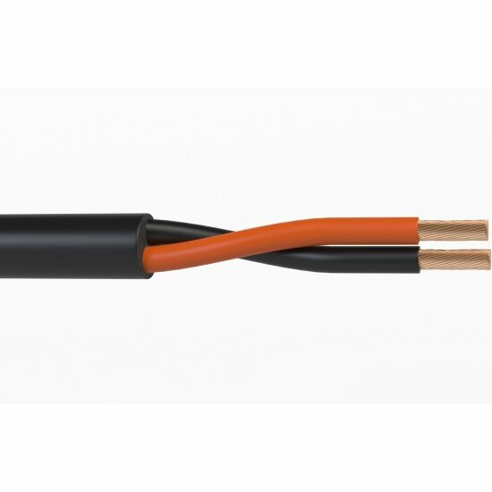 Кабель акустический Wize WSC16100FL, 16 AWG FRNC/LSZH, 1.5 мм2, диаметр 7мм, медь 28 x 0,25 мм, черный, 100м