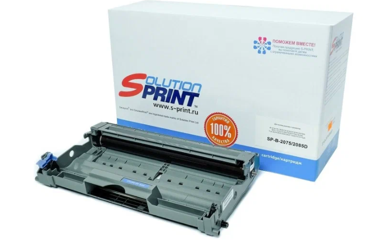 Фотобарабан SOLUTION PRINT Sprint SP-B-DR, для Brother DR-2075D/ DR-2085D, черно-белый, 12 тыс. страниц