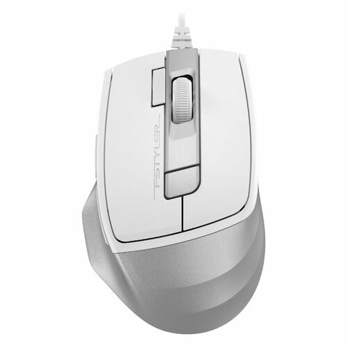 Мышь A4TECH Fstyler FM45S Air, оптическая, проводная, USB, белый и серебристый [fm45s air usb (silver white)]