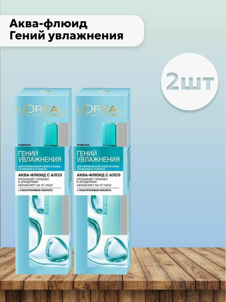 Набор 2 шт Аква-флюид для кожи склонной к сухости