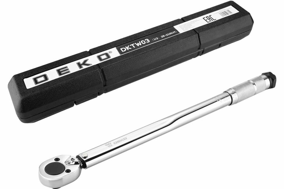 Динамометрический ключ DEKO DKTW03 1/2, 28-210 Нм