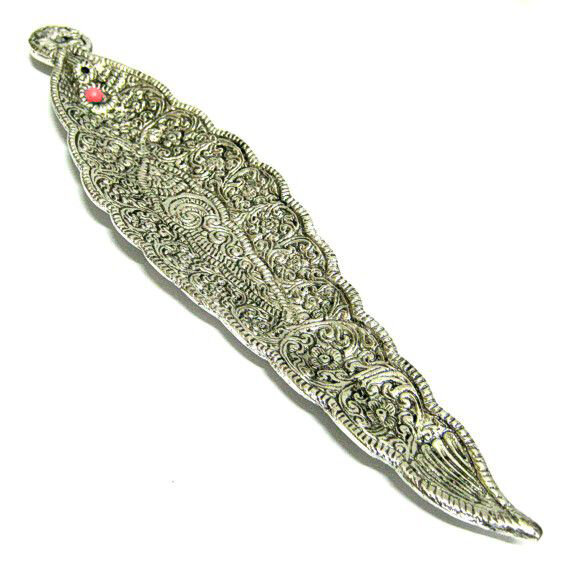 Подставка под благовония лист (металл, длина 20,5 см.), 1 шт.